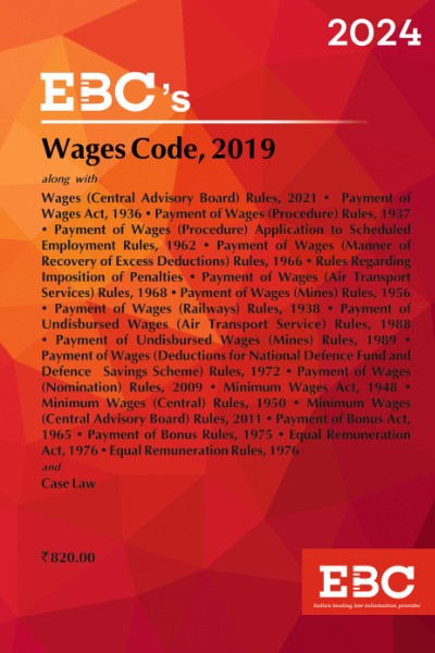 Wages Code, 2019Bare Act (Print/eBook)